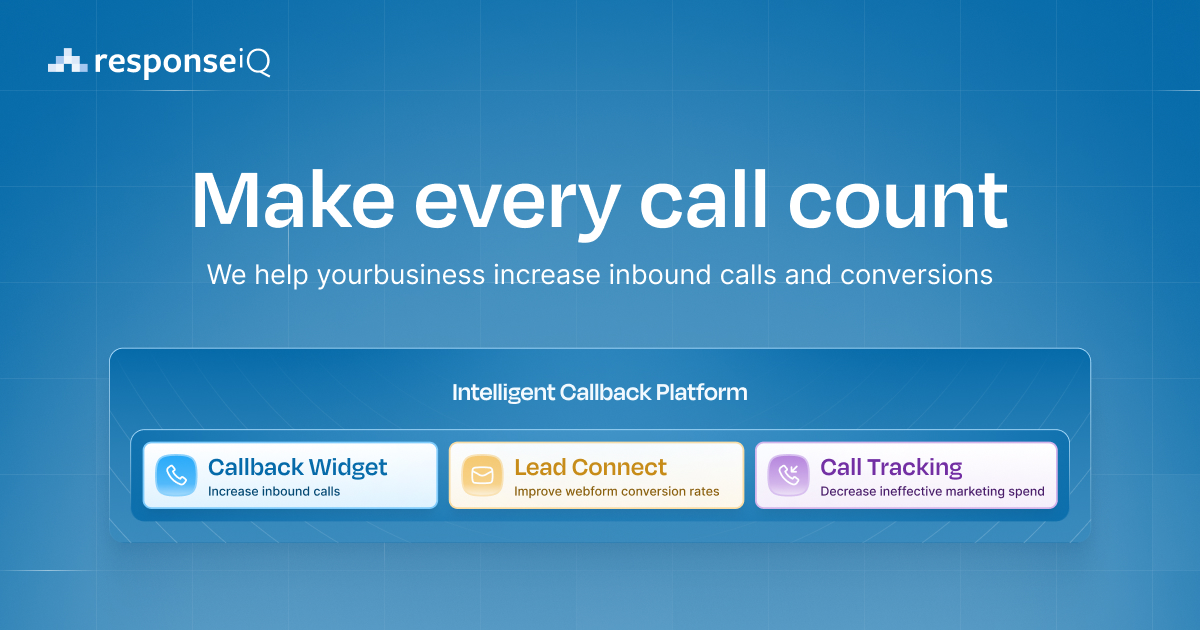 Boost Inbound Calls by 24% with ResponseiQ's Instant Callback Platform