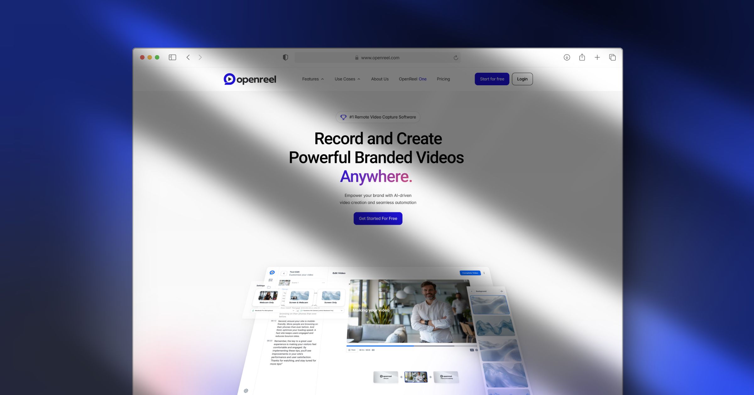 OpenReel: AI-Powered Video Production and Remote Recording