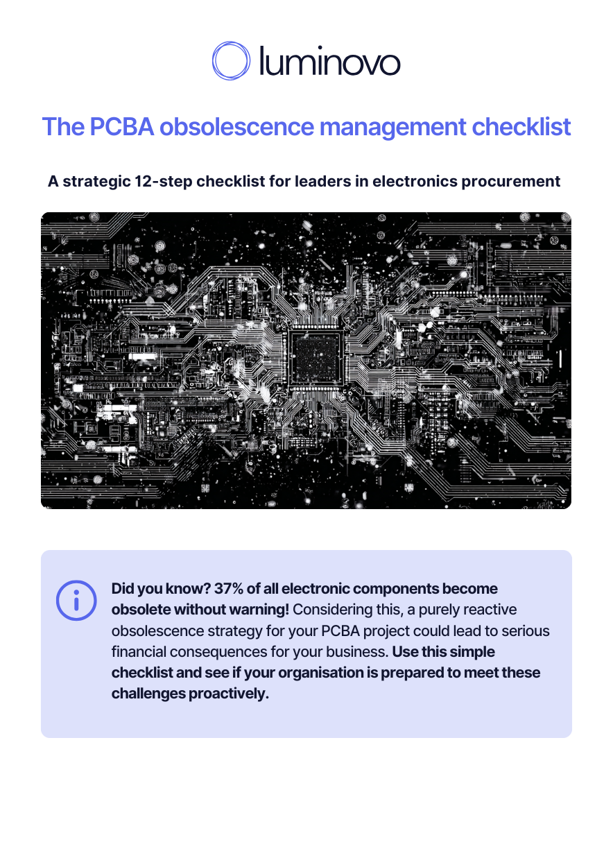 Download the PCBA obsolescence management checklist | Luminovo