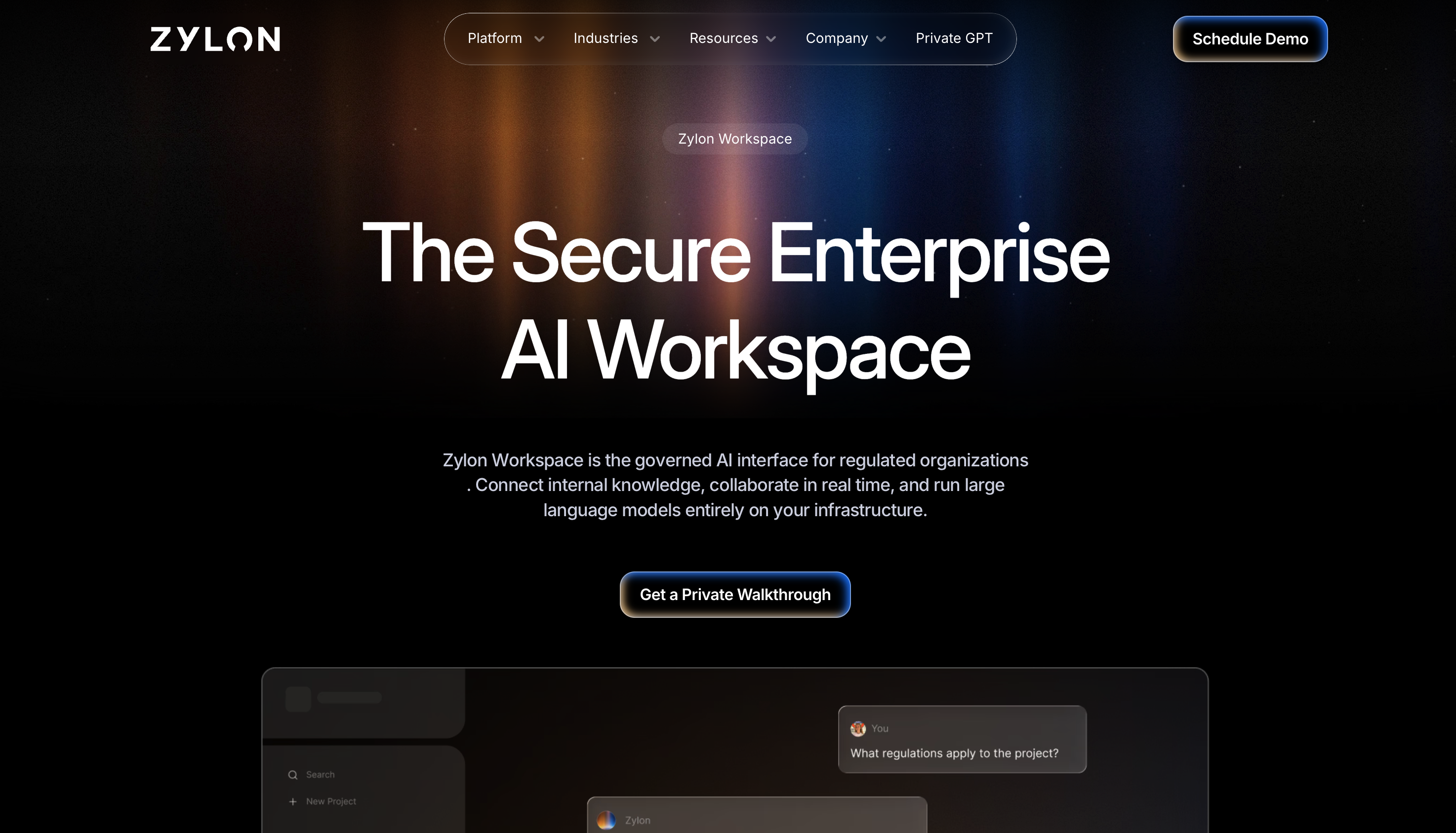 The private AI workspace for Regulated Industries | Zylon Workspace