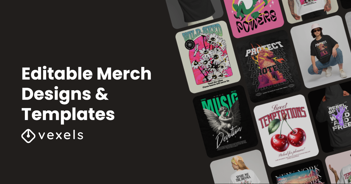 Editable Merch Designs & Templates for All Products