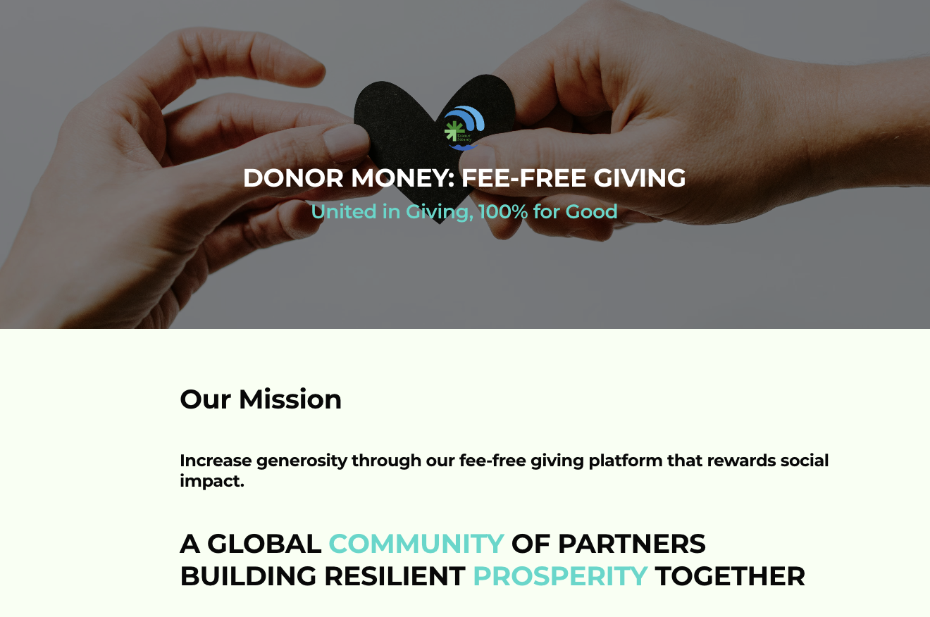 About Donor Money - Our Mission, Vision & Community