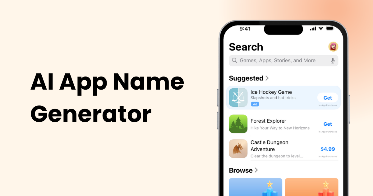 Free App Name Generator - Get AI Powered Title & Subtitle Ideas