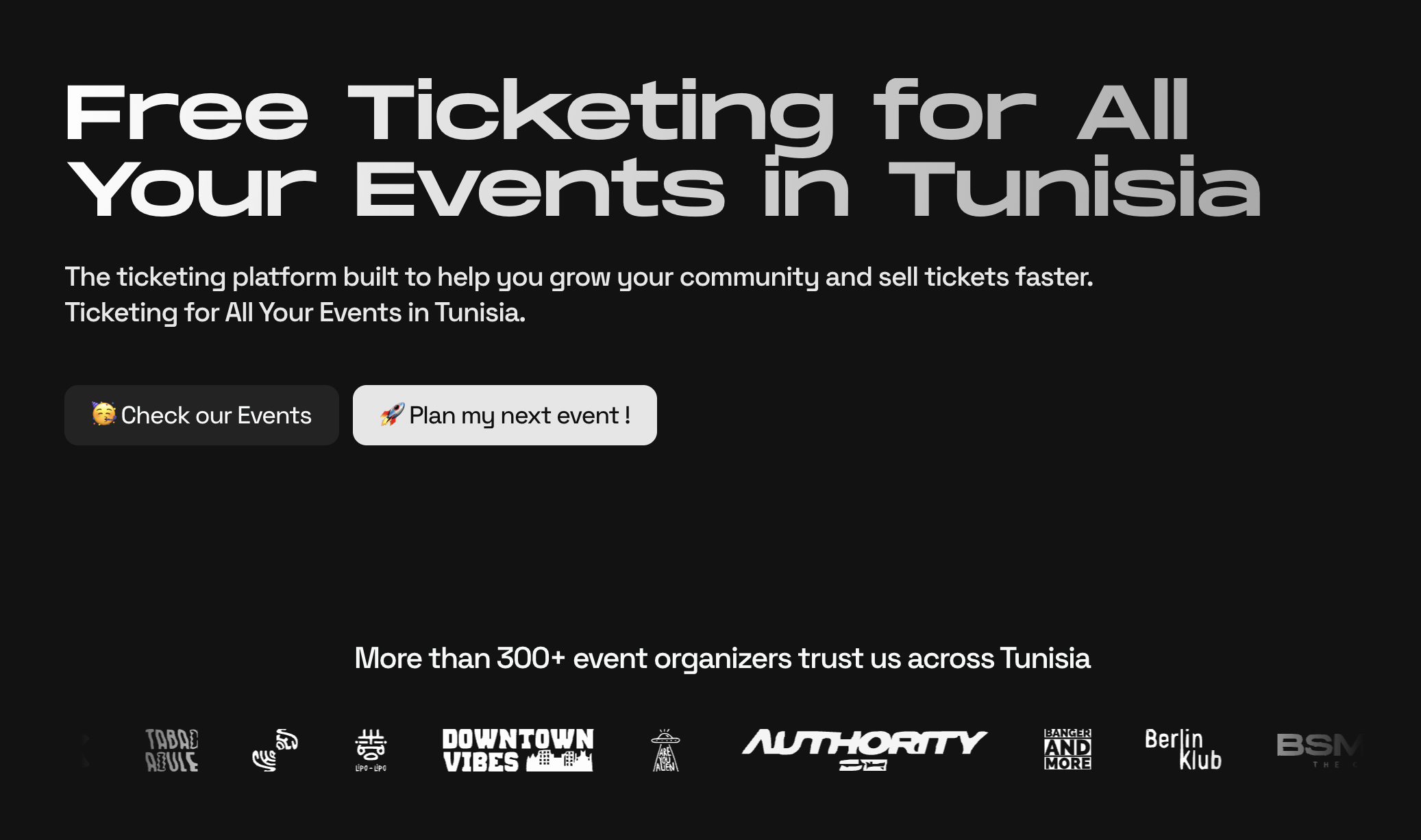 BIP.EVENTS - Tunisia Ticketing N°1 | Tickets & Events Online