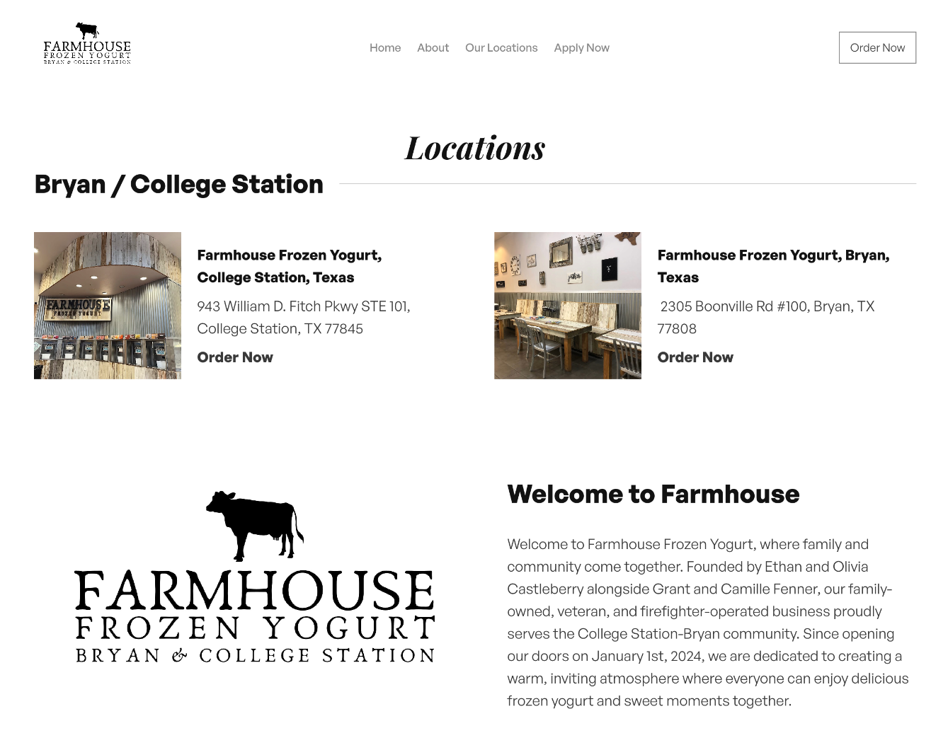 Farmhouse Frozen Yogurt | Find Us