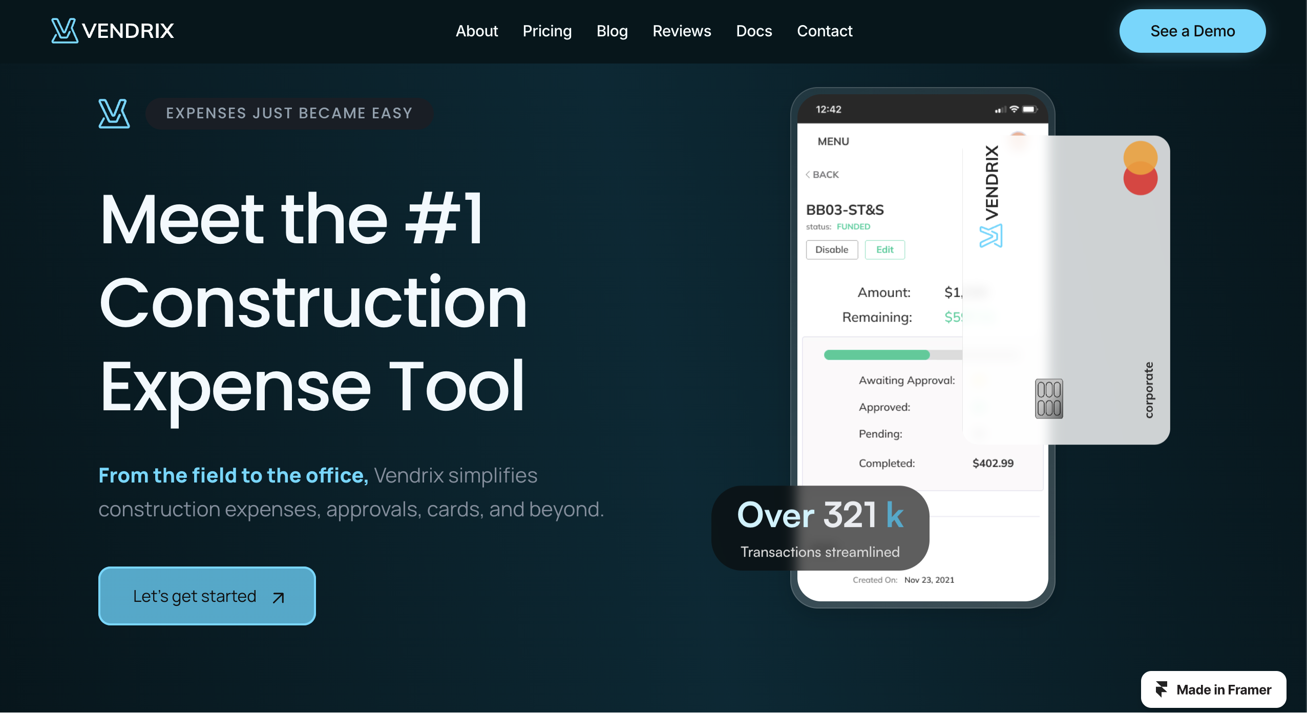 Vendrix - Best Credit Card for Construction Businesses