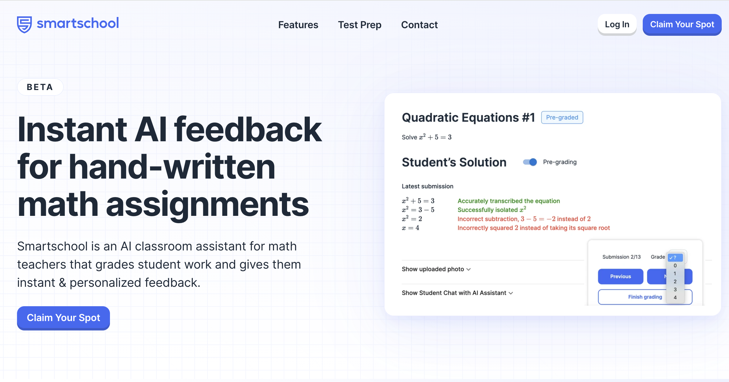 Smartschool - AI Teaching Assistant for Math Teachers