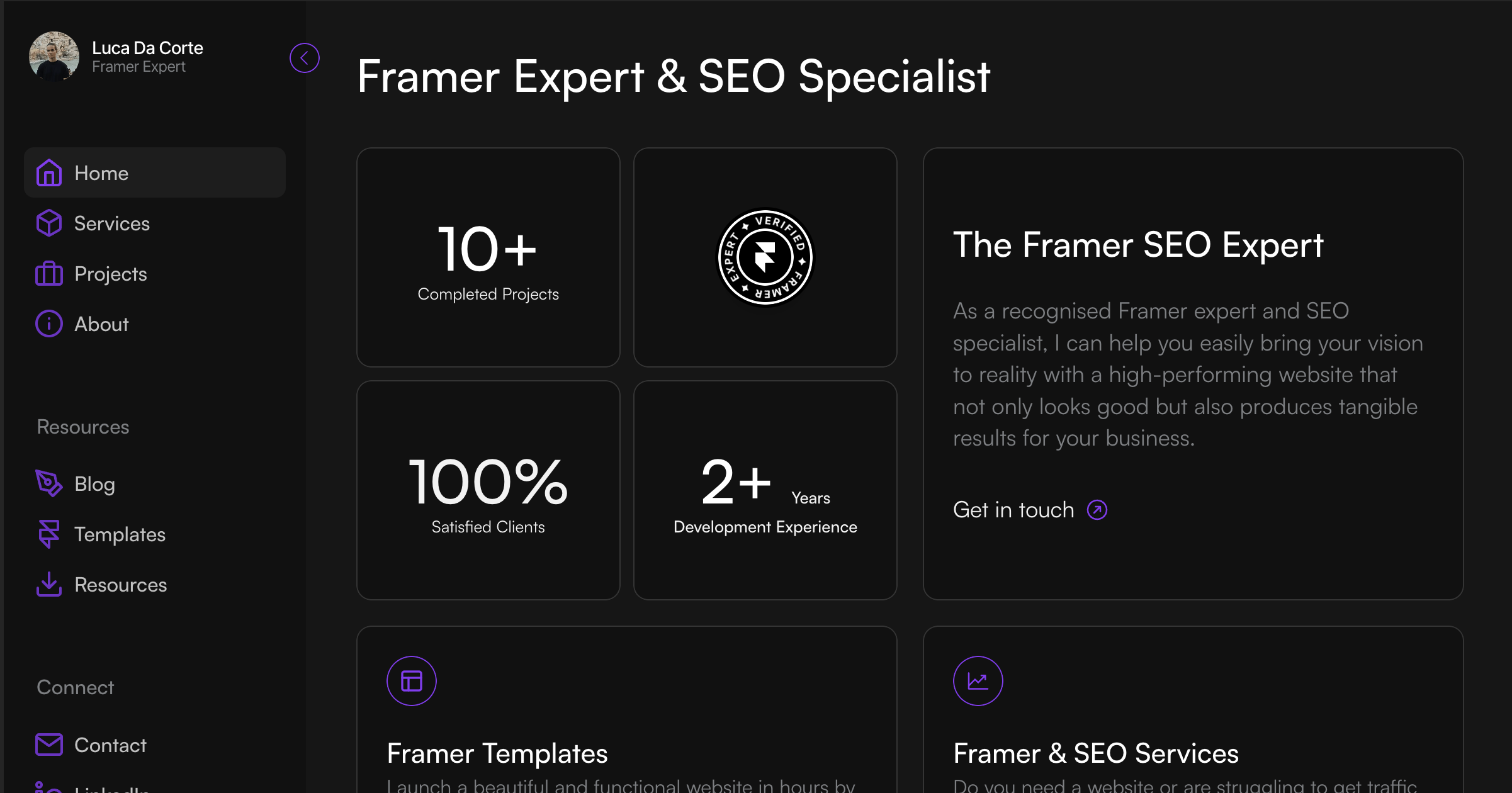 Luca Da Corte · Framer Expert