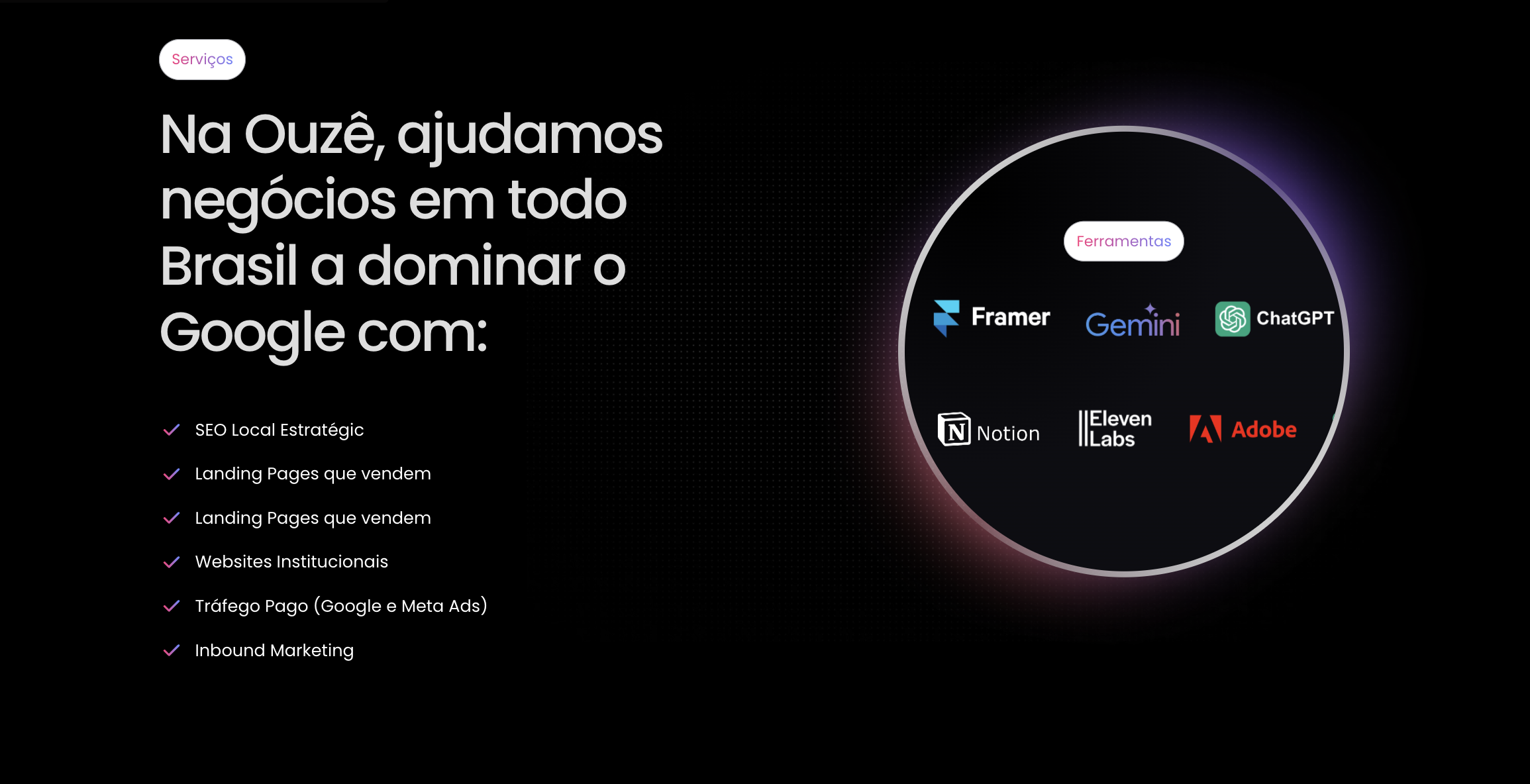 Ouzê Marketing | Sites, Landing Pages e SEO Local