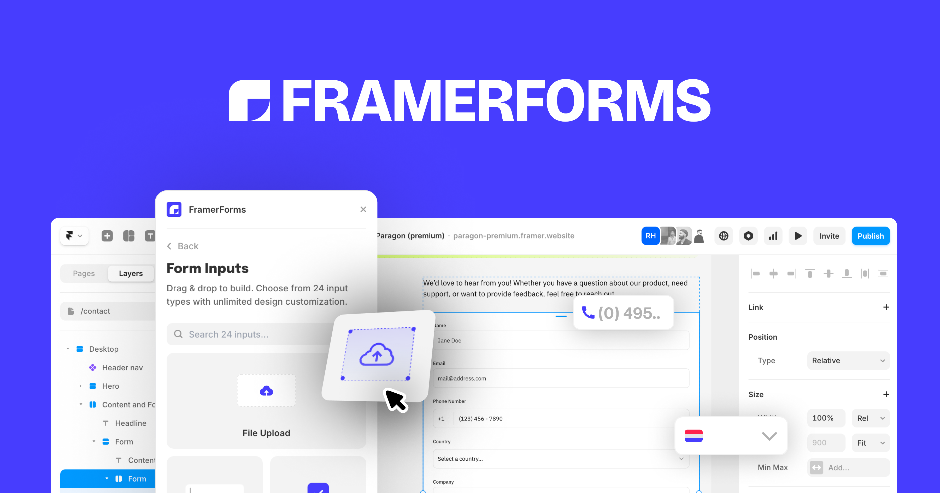 FramerForms | Custom forms in Framer