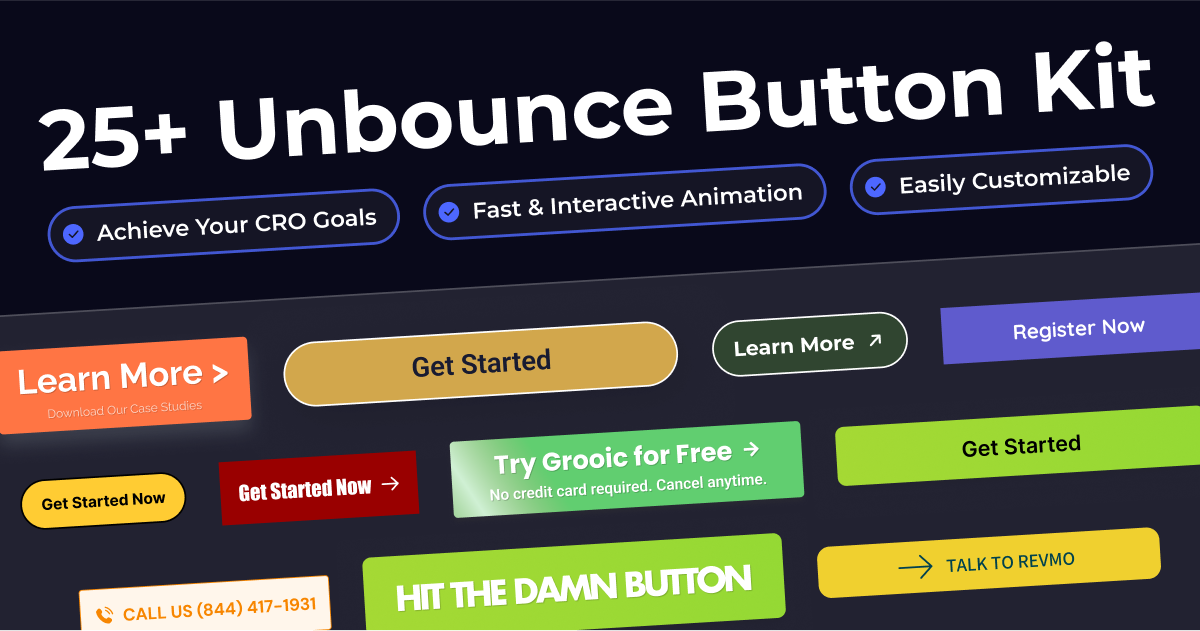 Unbounce High-Converting CTA Button Kit - Grooic