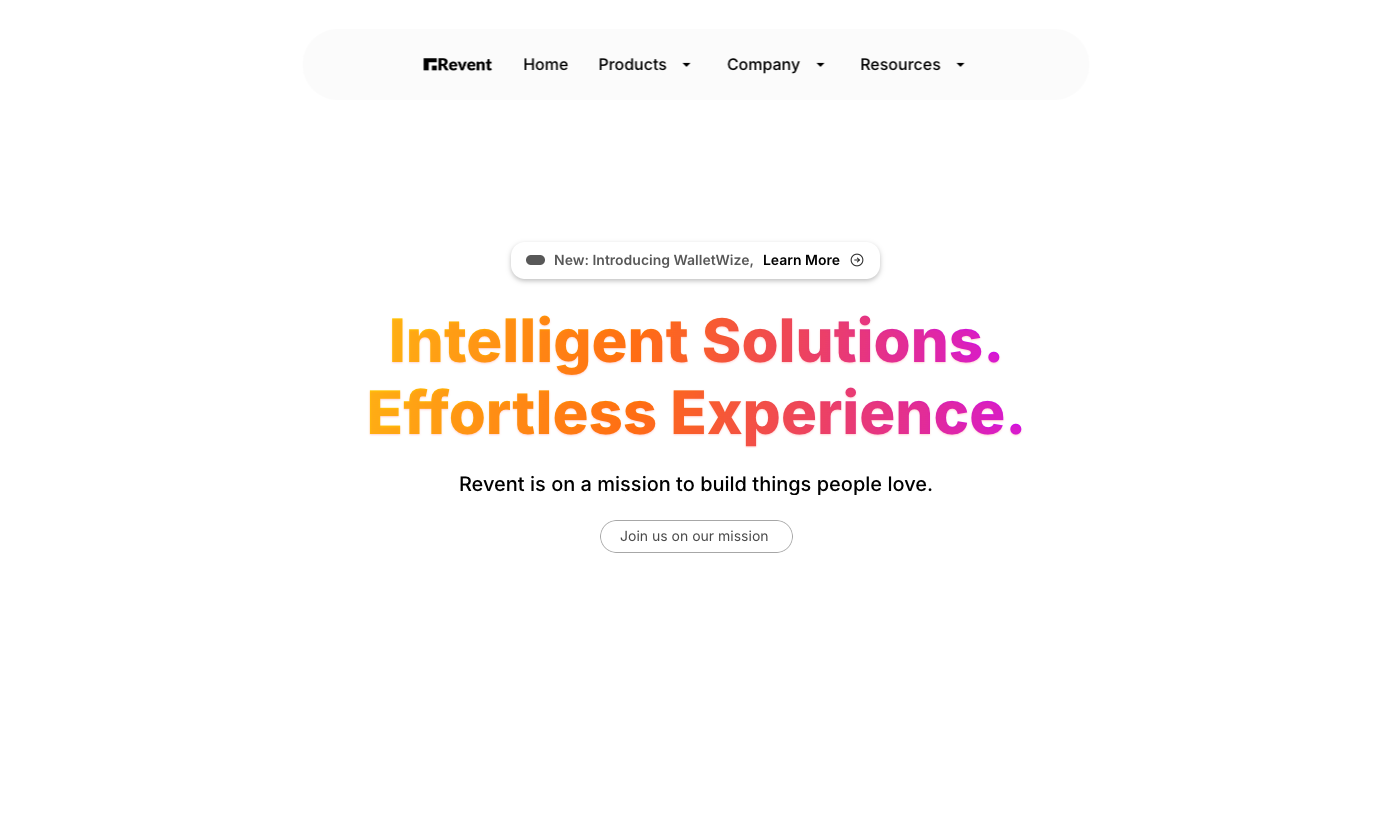 Revent Solutions Home