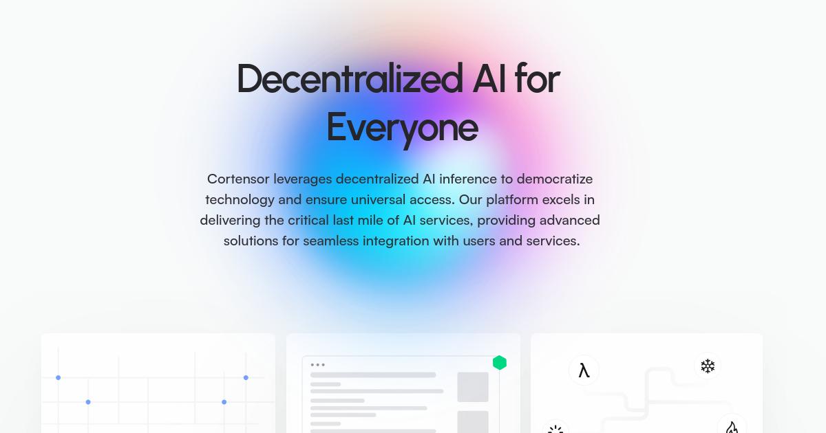 Cortensor - Democratizing AI for Universal Access