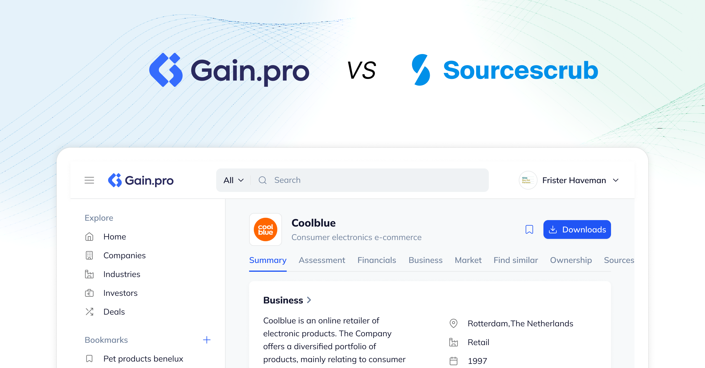 Sourcescrub vs. Gain.pro: Learn about the Sourcescrub alternative