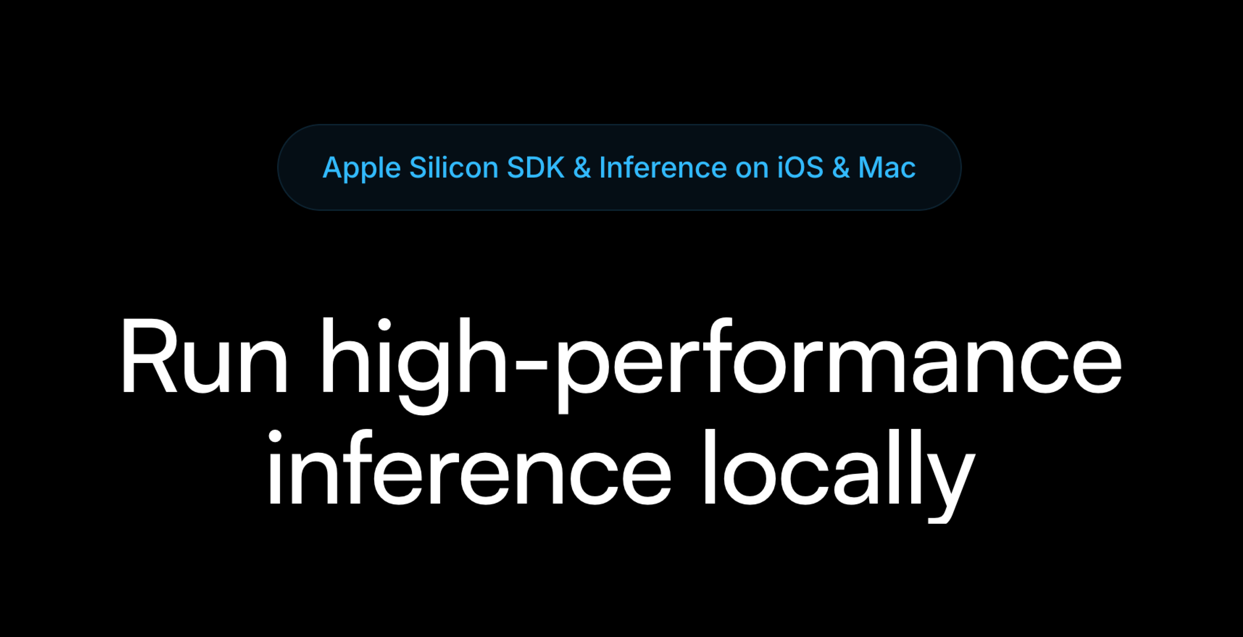 Mirai – Apple Inference SDK for iOS & Mac