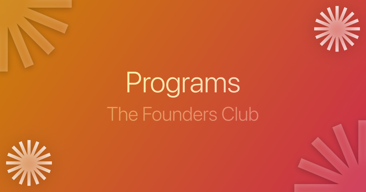 Programs | The Founders Club