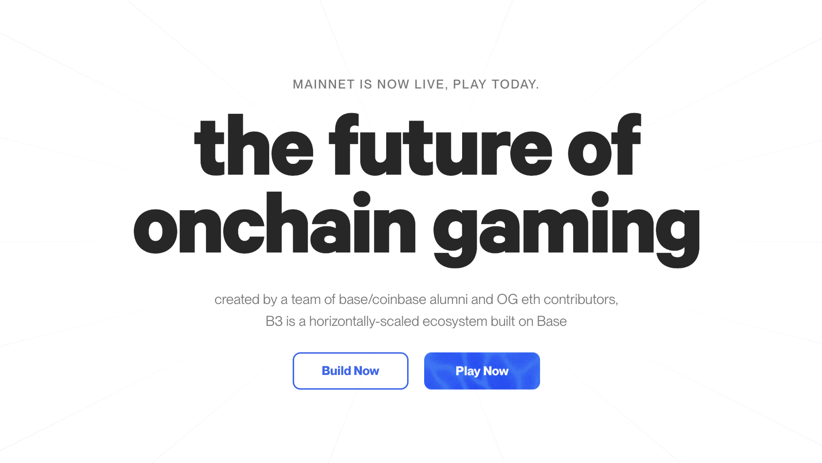 B3 – The Future of Onchain Gaming