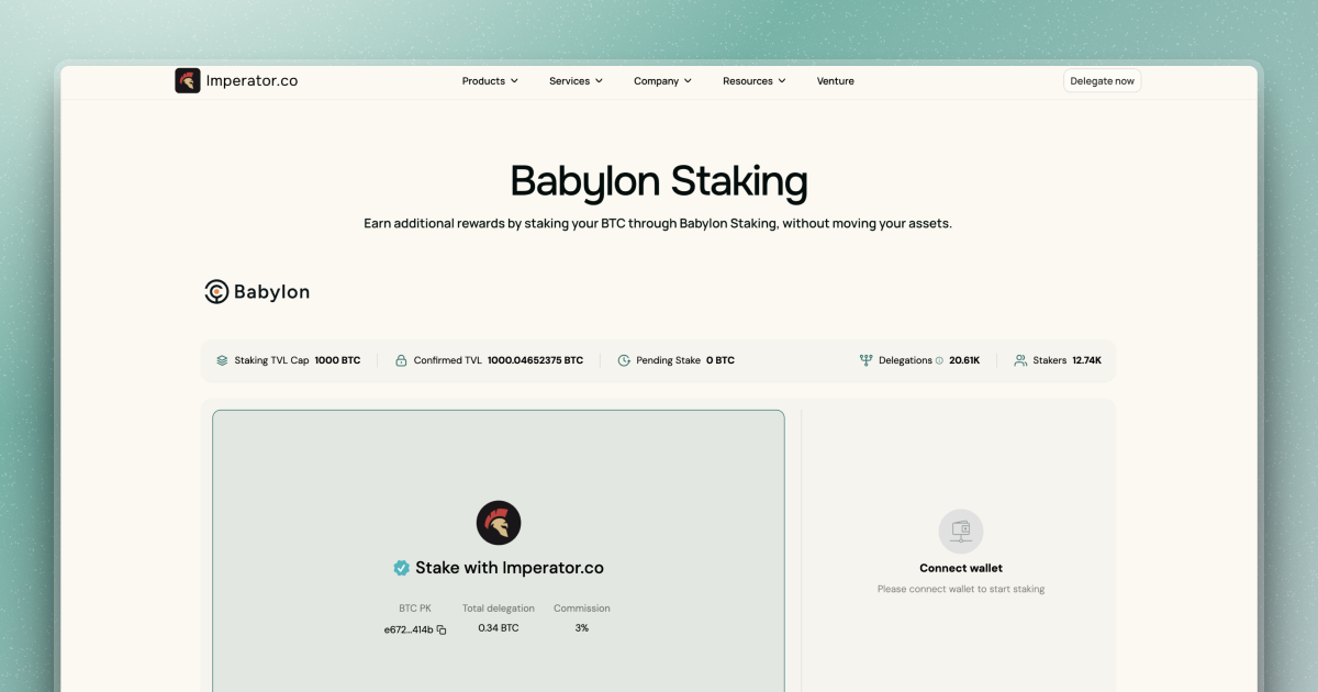 Babylon Staking (BTC) - Earn Rewards with Imperator