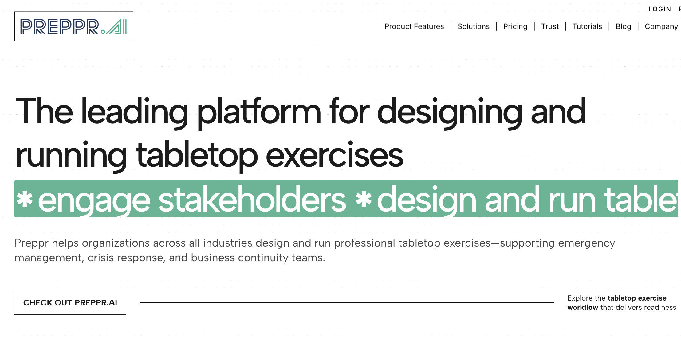 Preppr | Design & Run Professional Tabletop Exercises