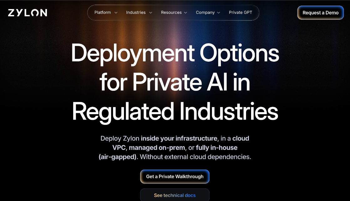 Deployment Options for Private AI: Cloud VPC, On-Prem & Air-Gapped | Zylon