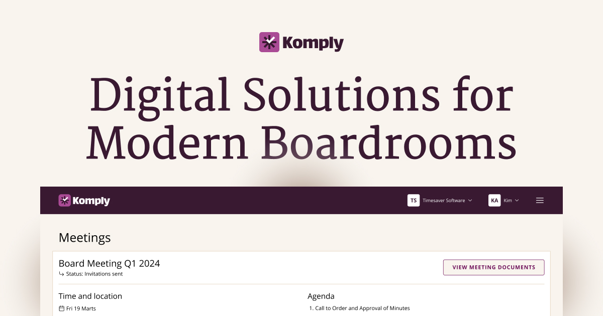 Komply Is Your Board Management Platform | Komply