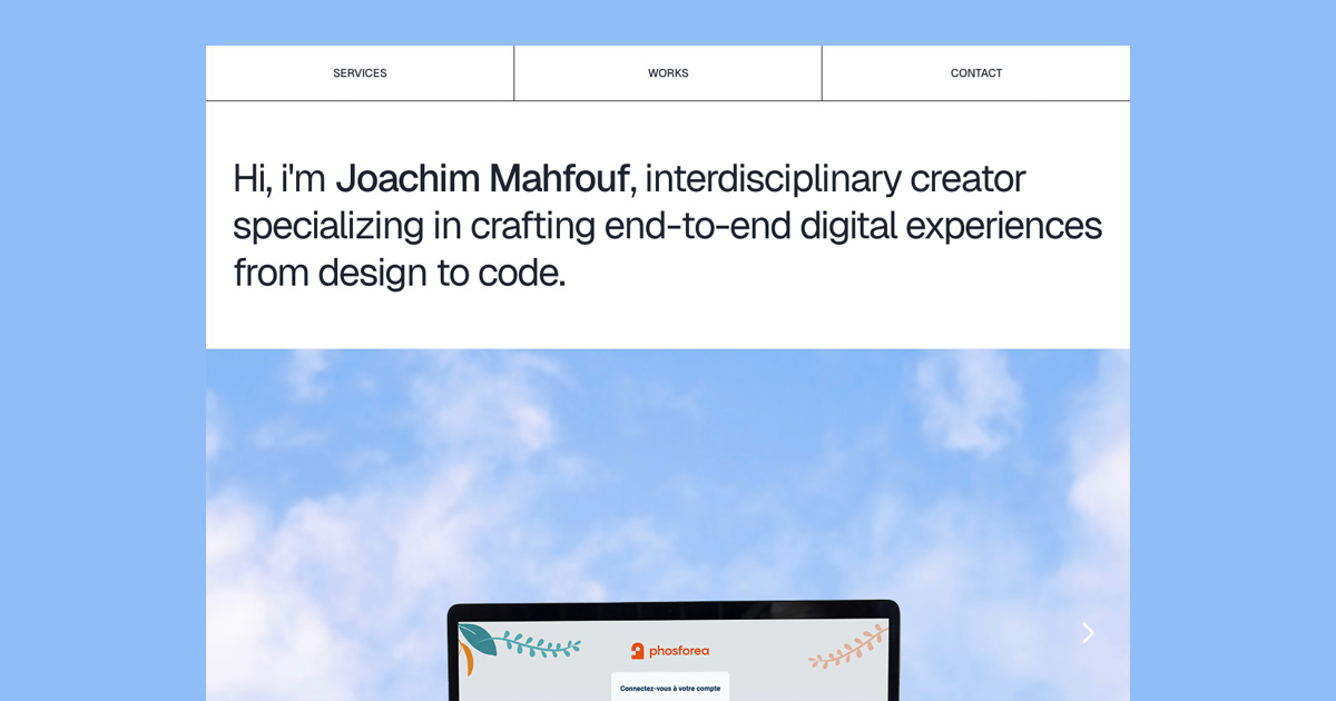 Joachim Mahfouf - Portfolio