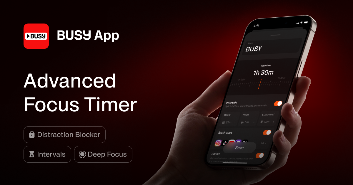BUSY — Advanced Focus Timer