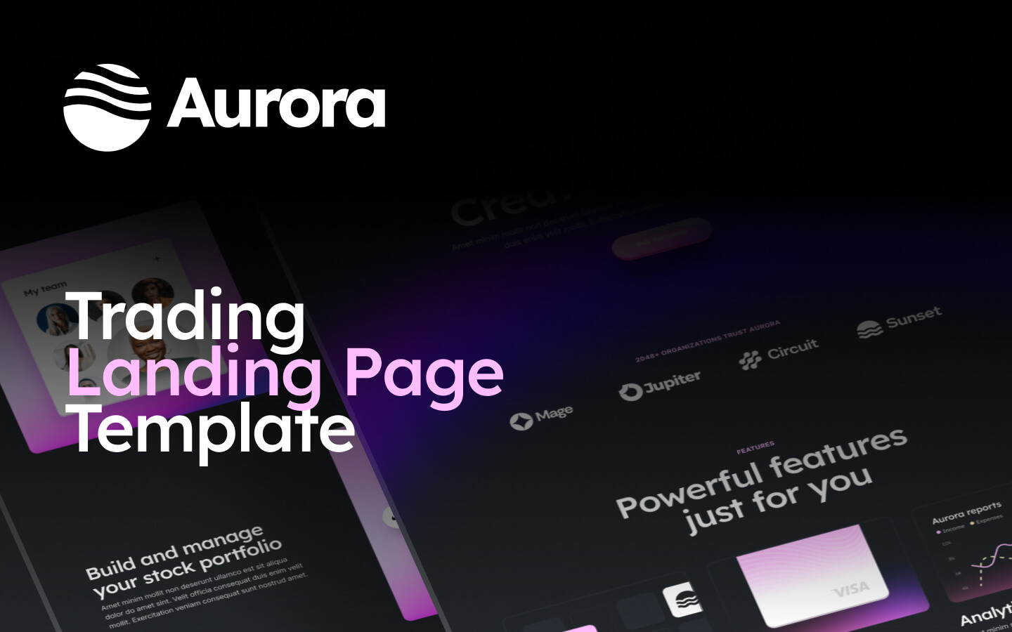 Aurora - Finance Website Template