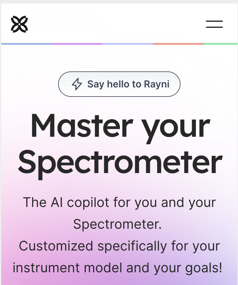 Rayni - AI for Spectrometers