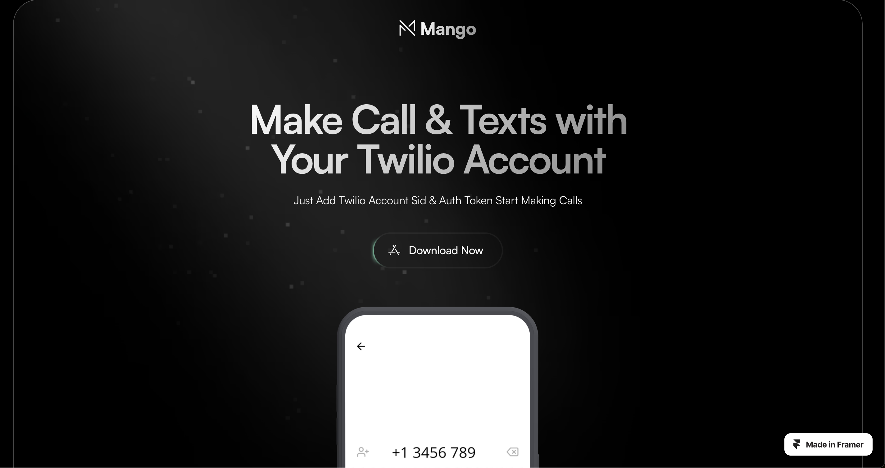 Mango App for Twilio Calls & Texts
