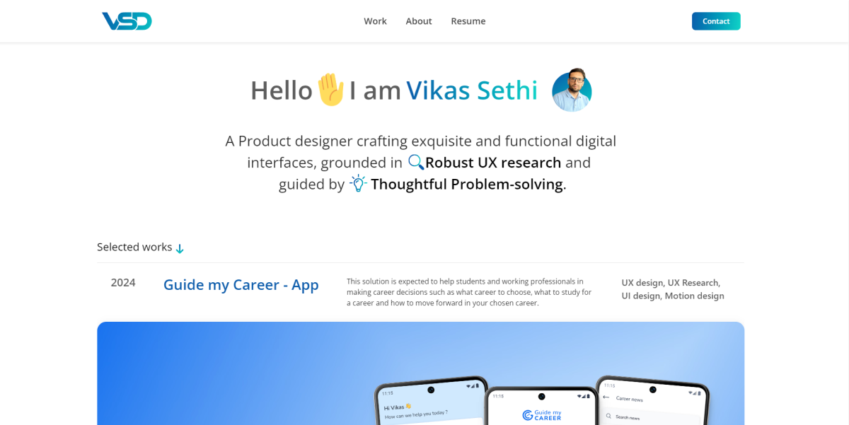 Vikas Sethi Portfolio