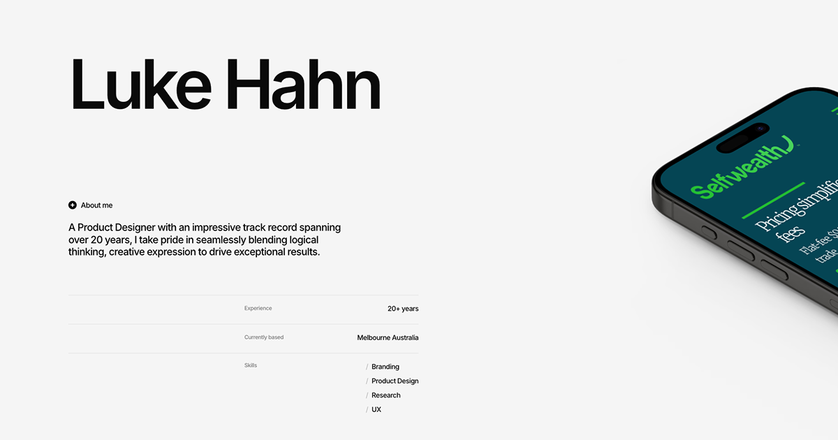 Luke Hahn – Product Designer