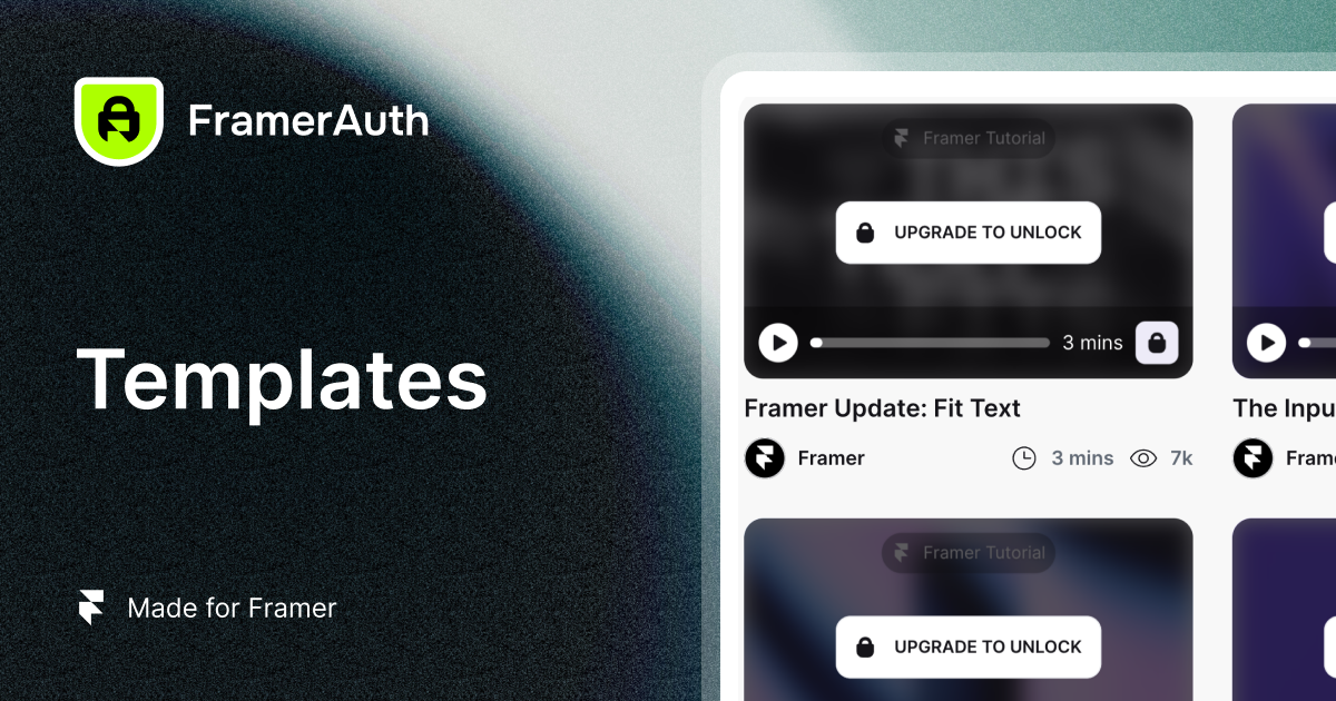 FramerAuth — Dashfolio+ by [object Object]