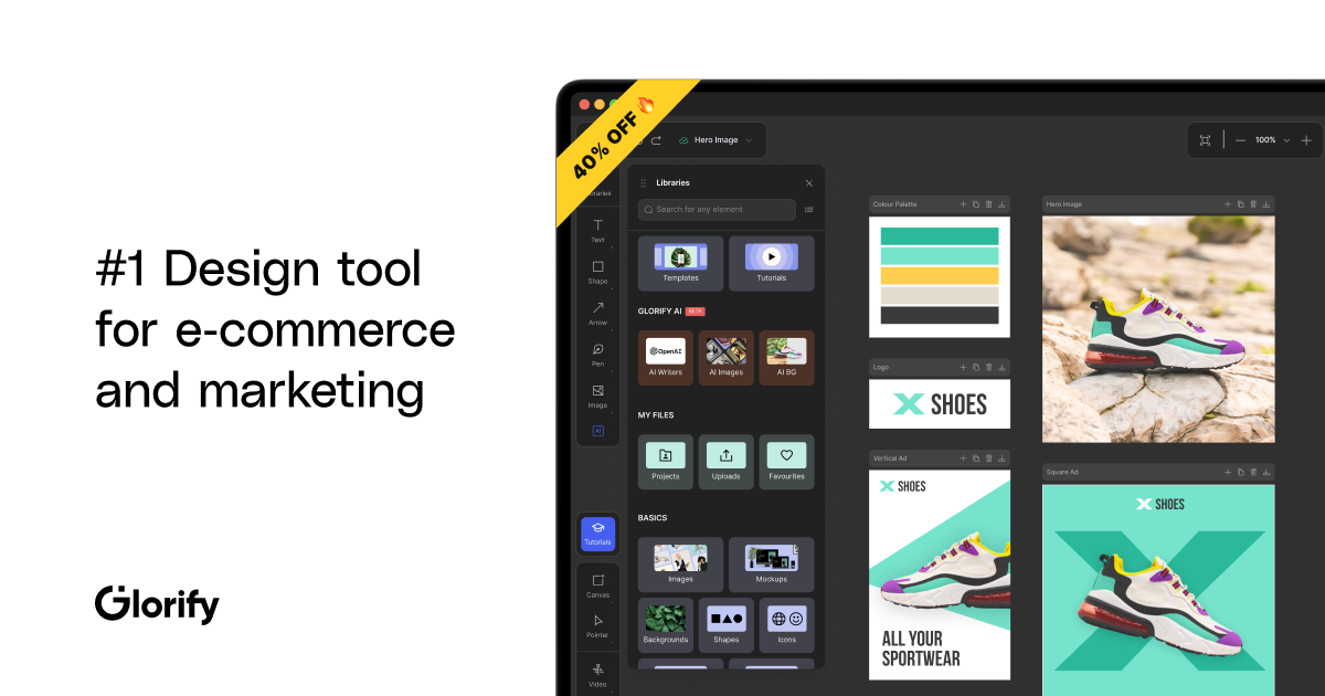 Glorify - Create all your marketing assets in a few clicks! Save up to 40%