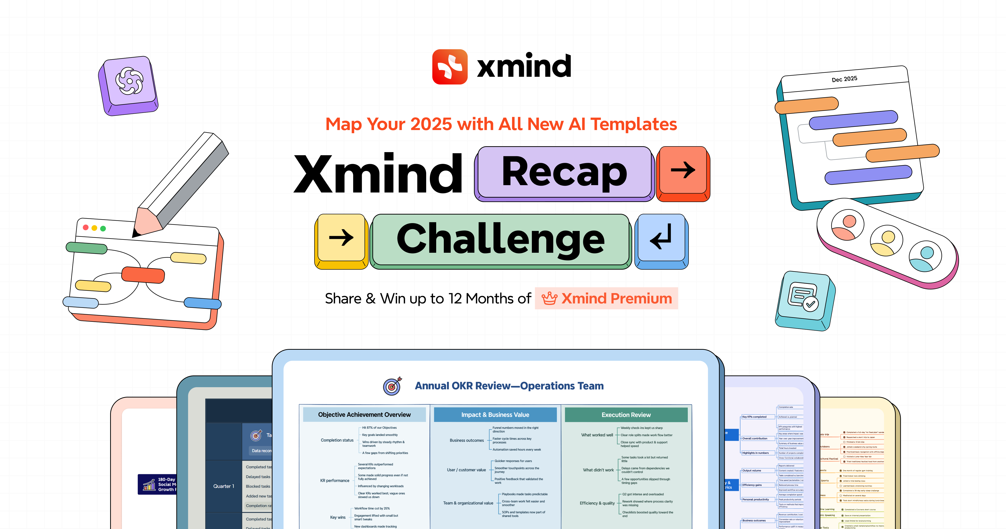 Xmind Recap Challenge: Map Your 2025 & Win Premium