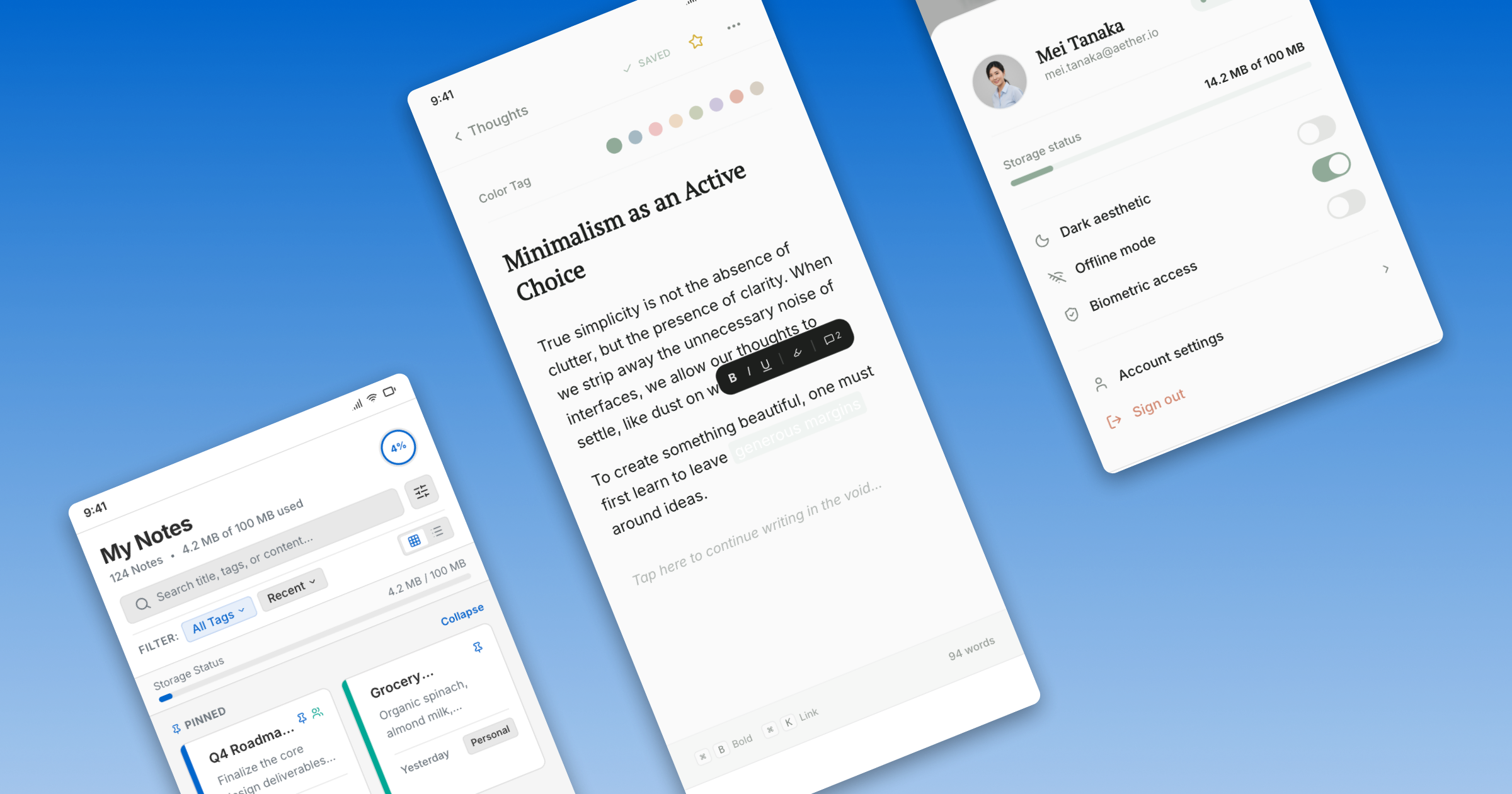 Notes App UI Design Template | Edit with AI | Free