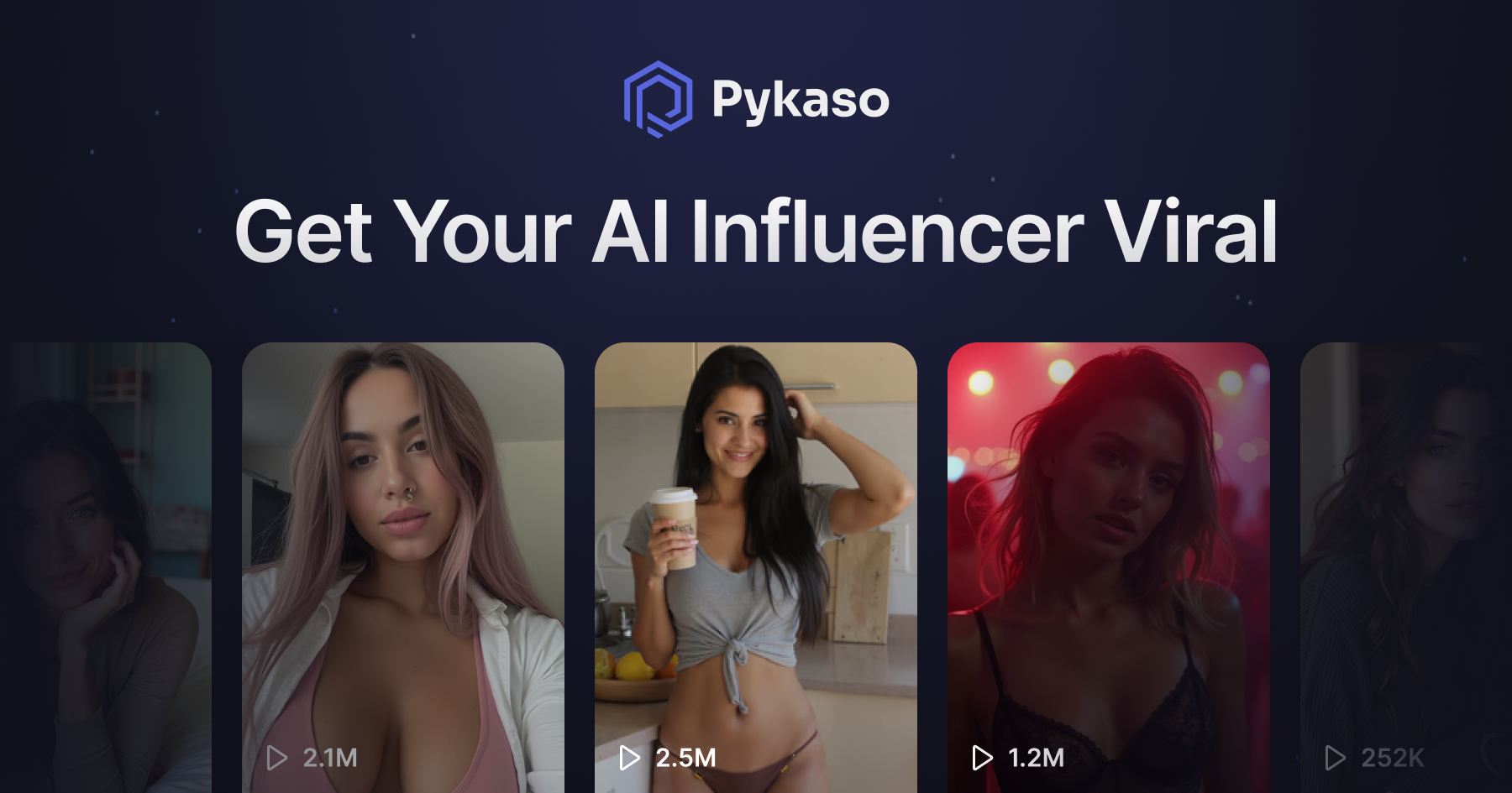 Pykaso AI | Haz que tu influencer de IA se vuelva viral
