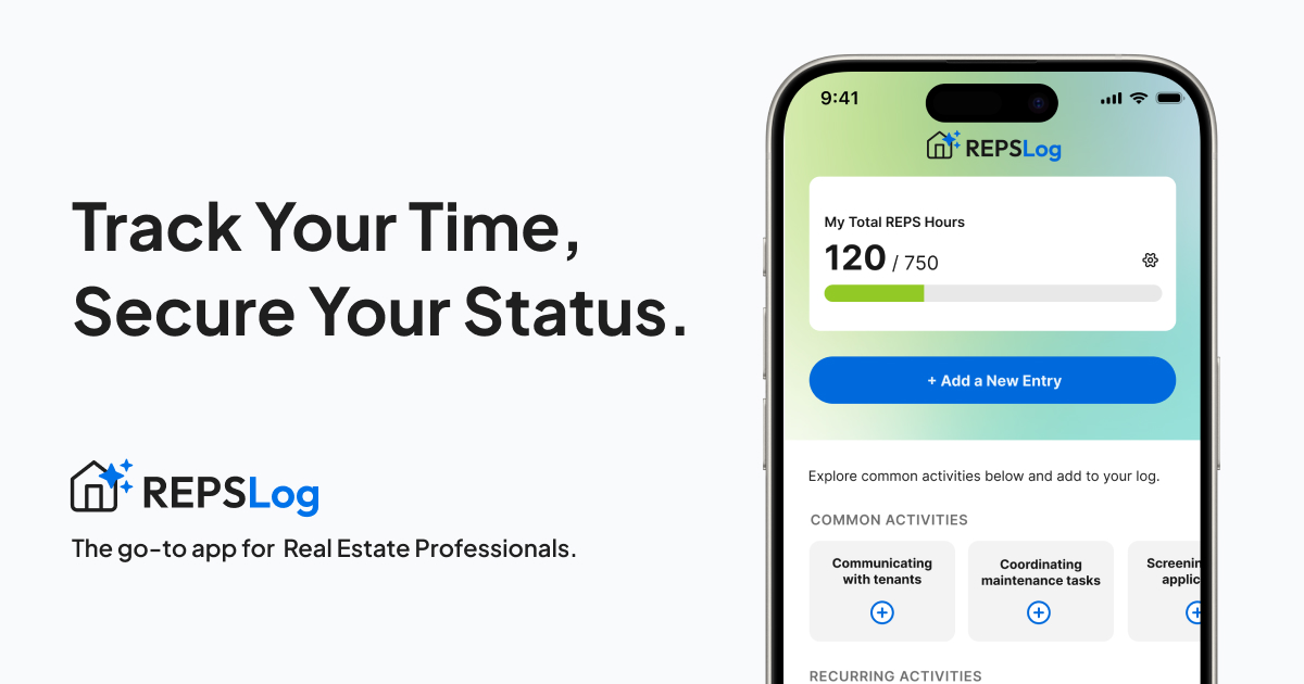 REPSLog | Real Estate REPS & STR Time Tracker