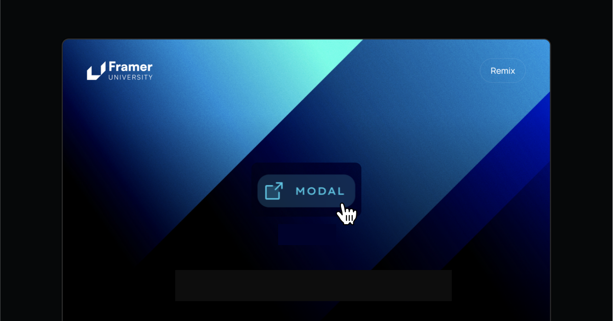 Modal by Framer University