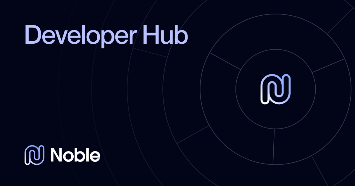 Developer Hub – Noble