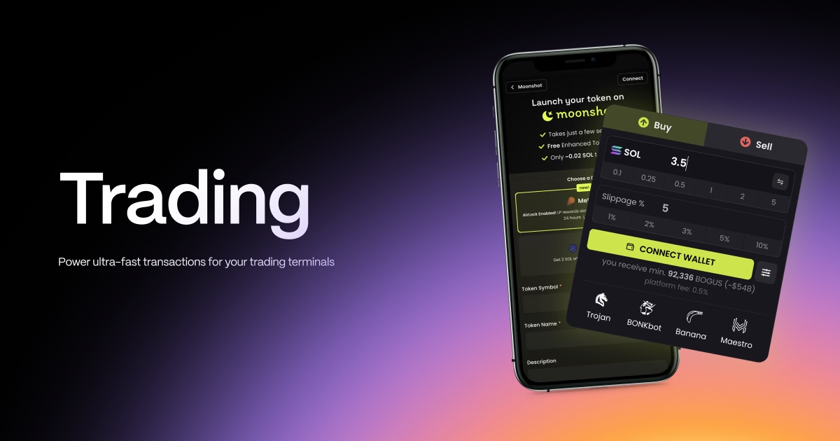 Trading Solutions, Boosted APIs & Token Launchpad Integration
