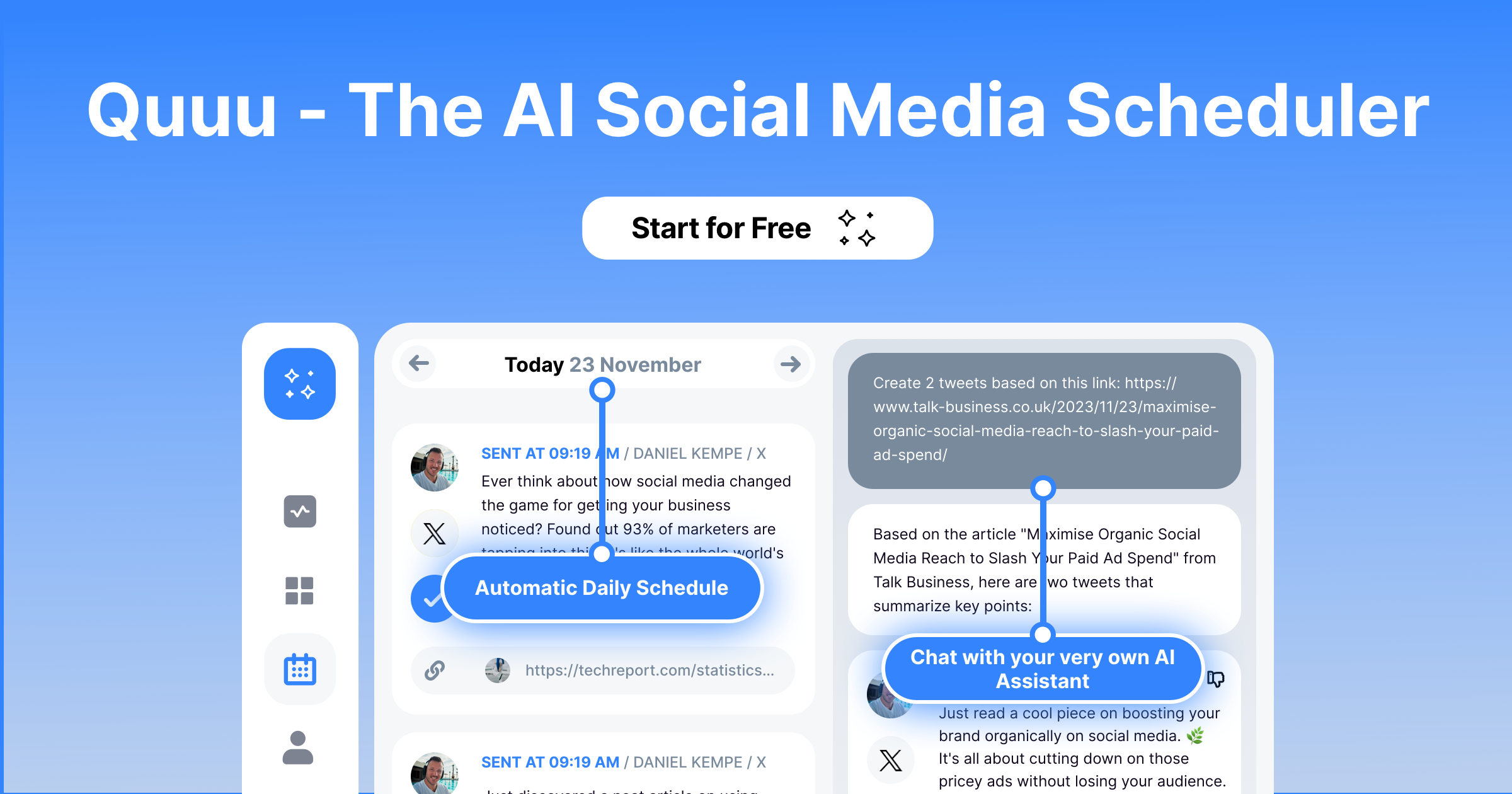 Maximize Your Social Media Impact with Quuu's AI Scheduler
