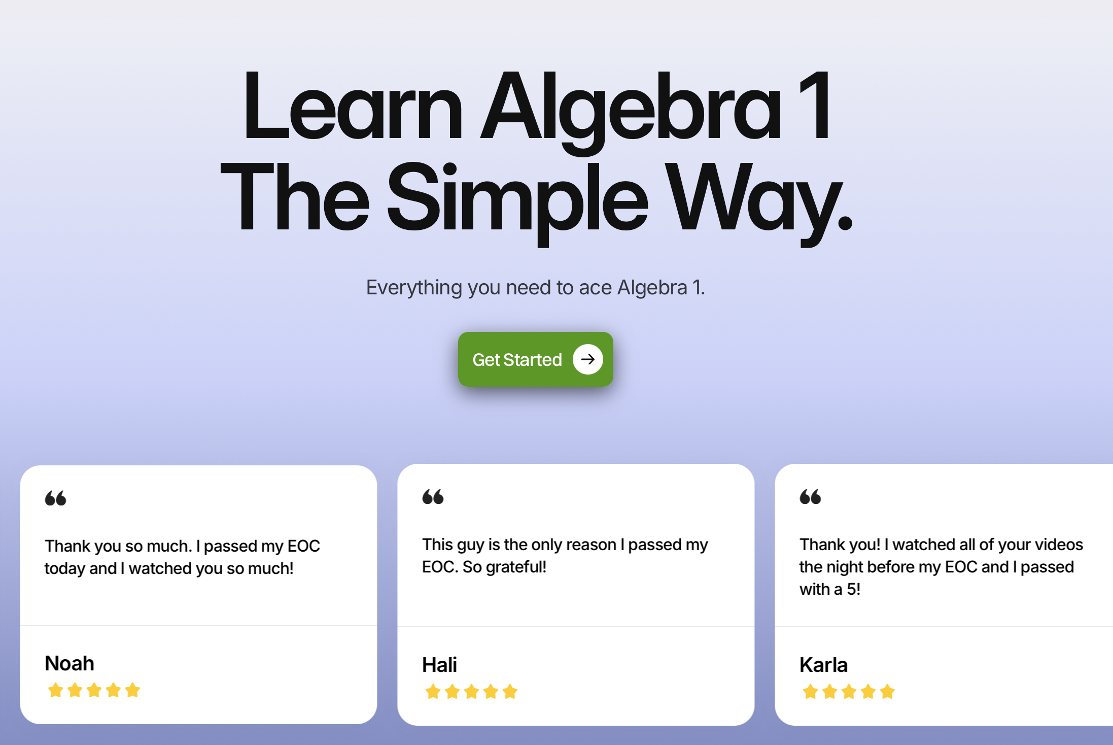 Learn Algebra 1 Fast.