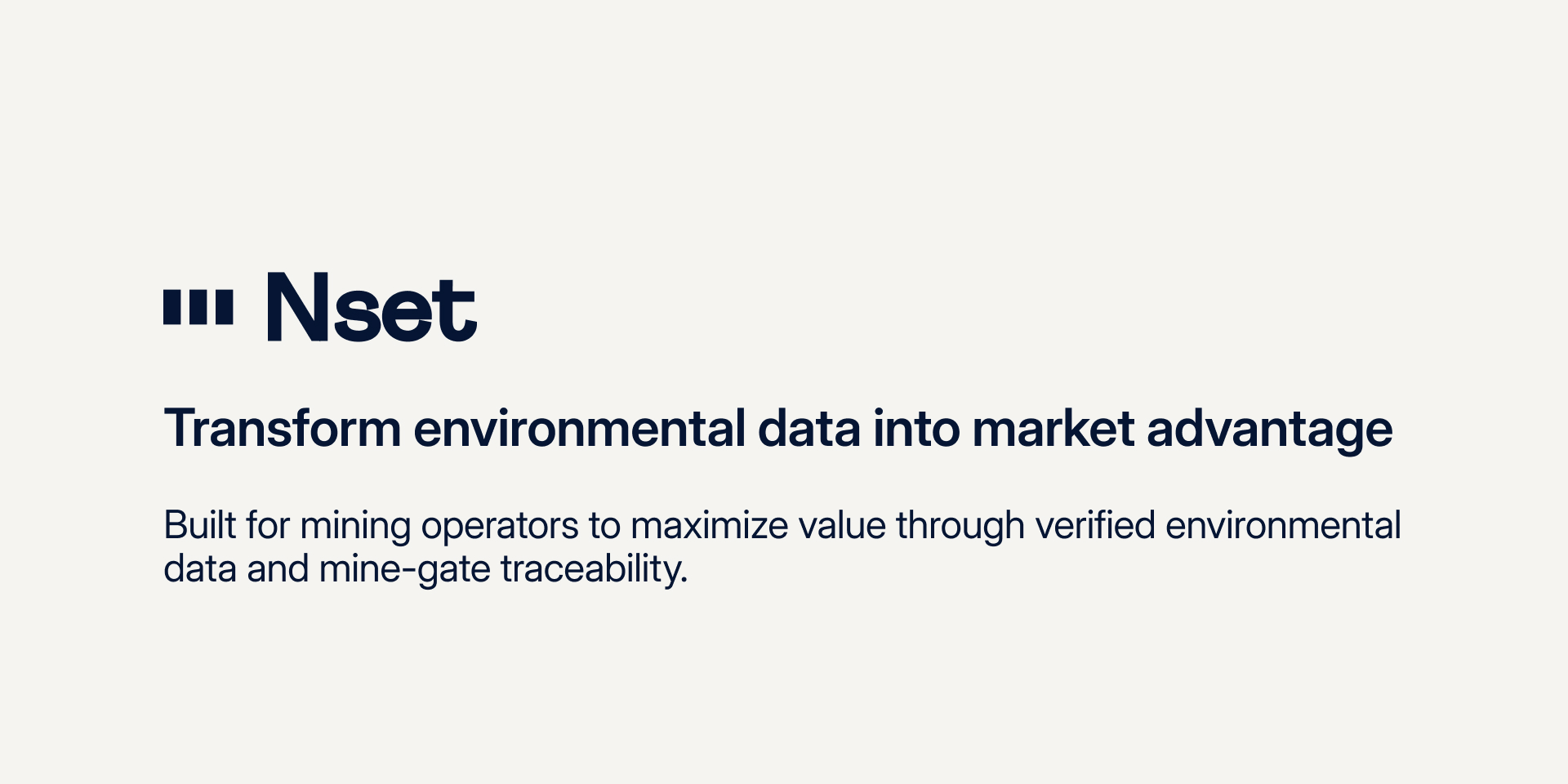 Nset For Mining Operators