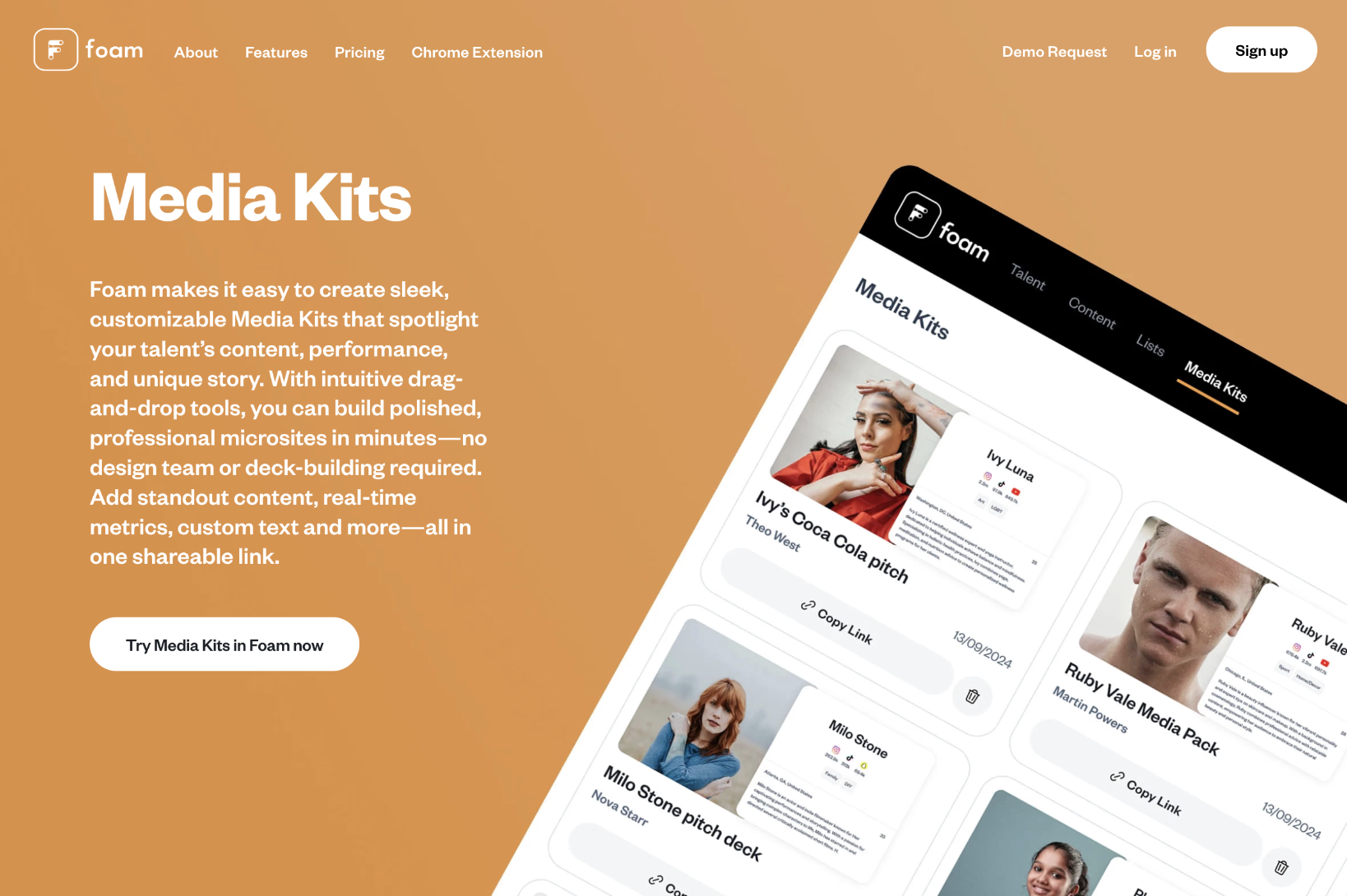 Create Custom Media Kits with Real-Time Analytics | Foam