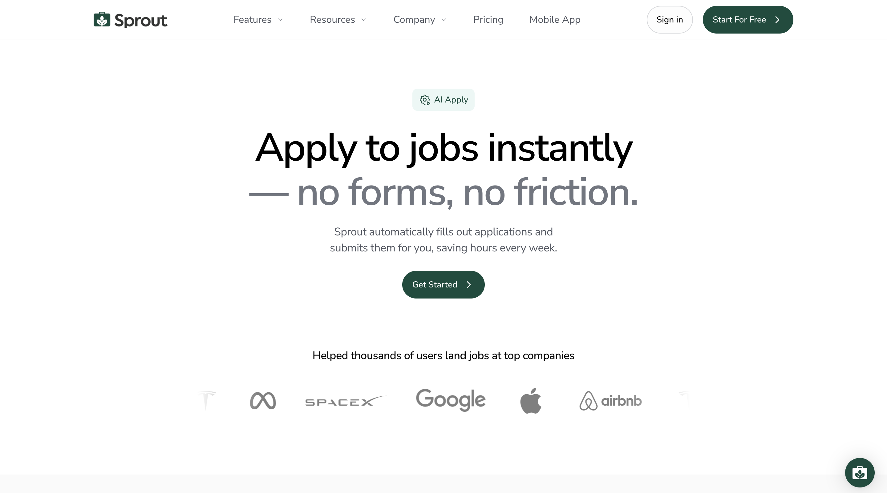 AI Job Application Autofill | Apply to Jobs Faster with Sprout