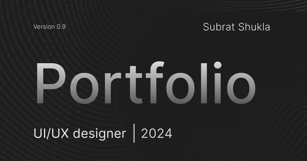 Subrat Shukla | UI/UX & Motion Designer