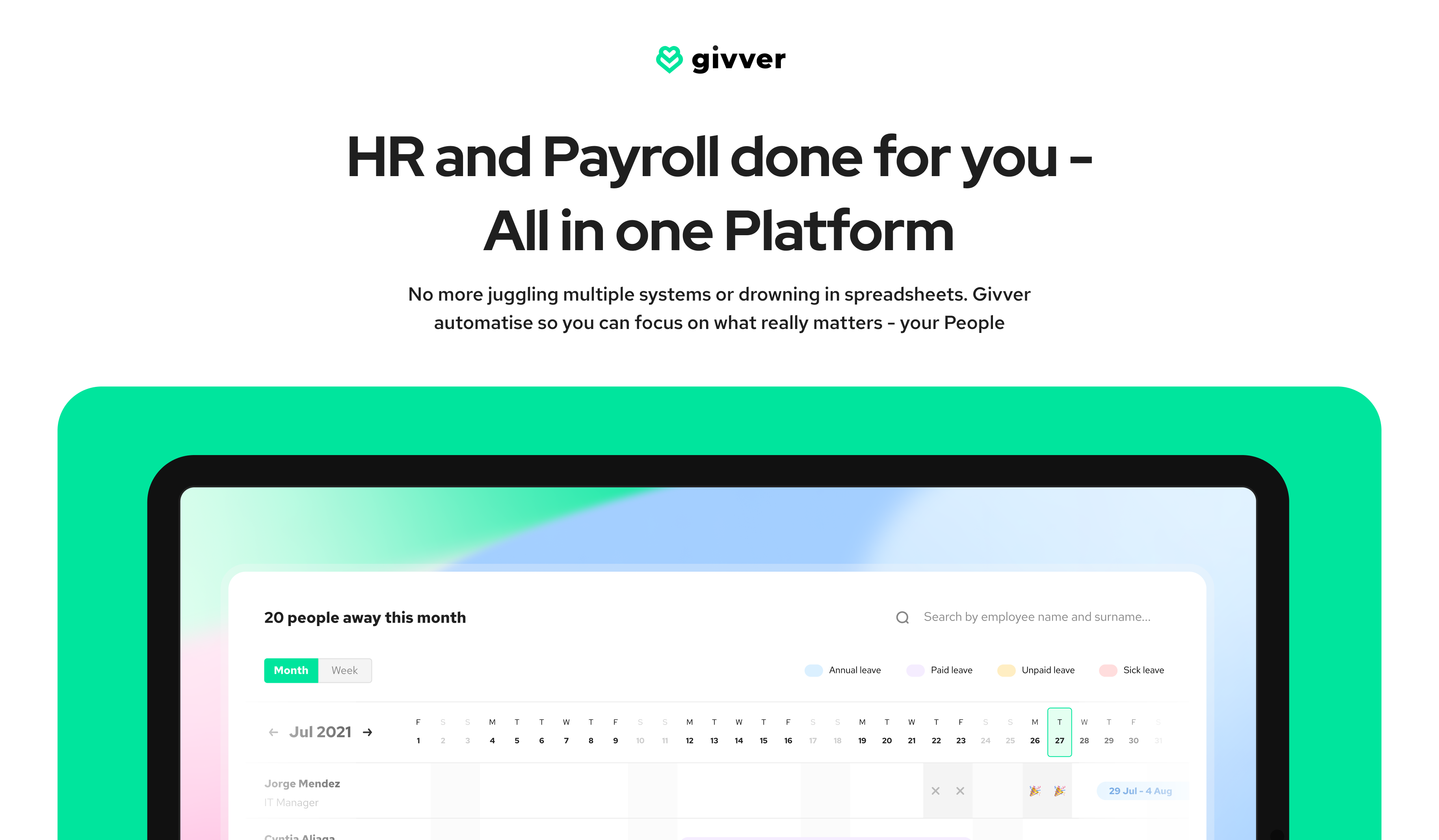 Givver. Automated Payroll and HR processes. The People Operating ...