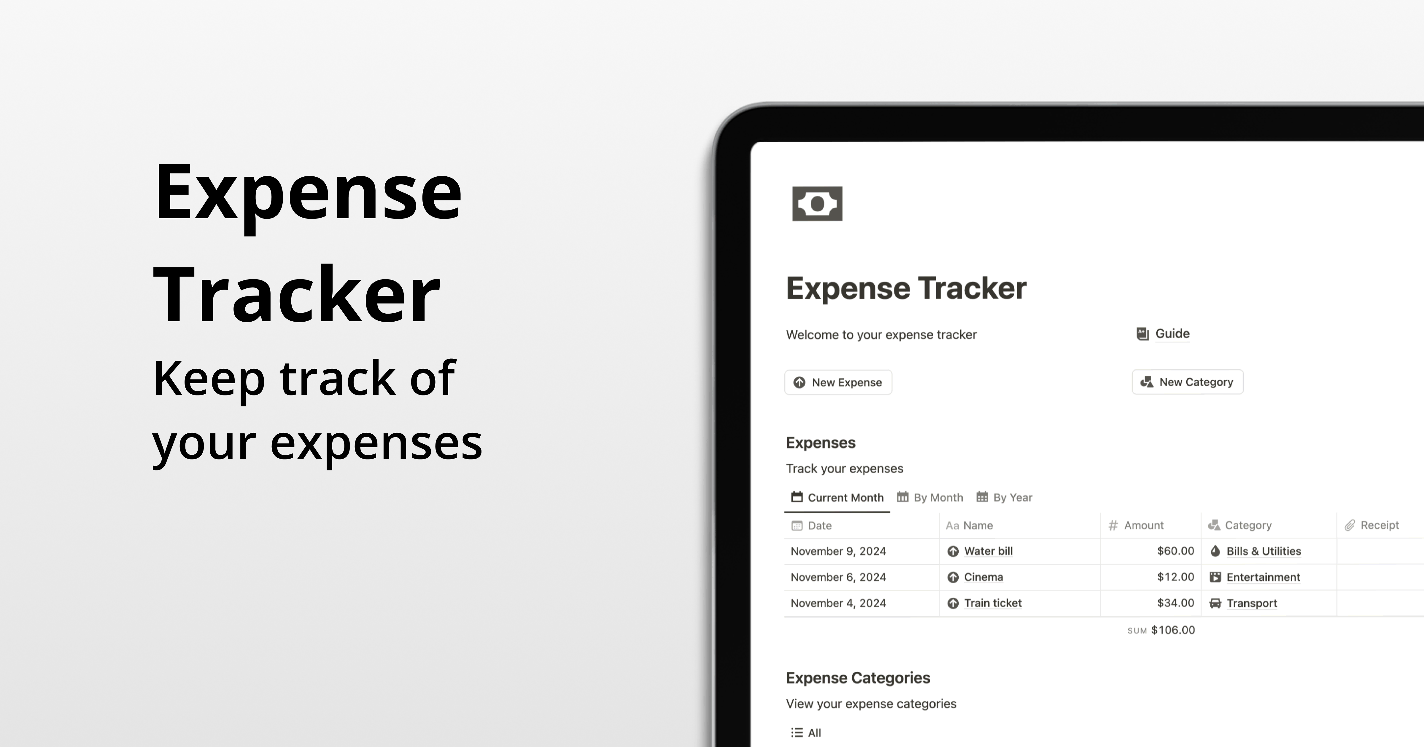 Notion Expense Tracker - Eazypath
