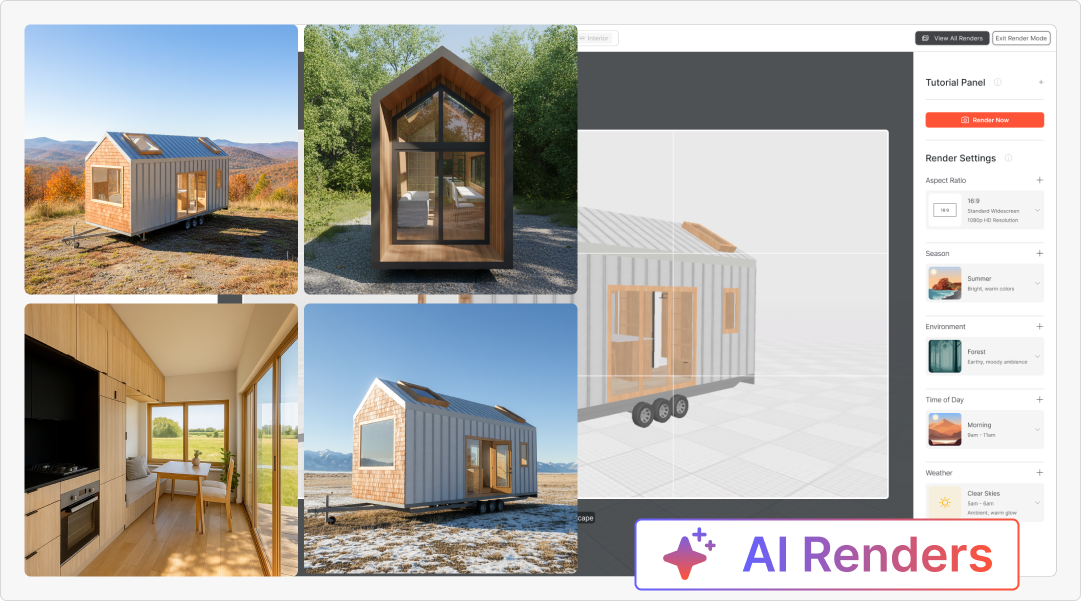 Tiny House Render Tool - 3D Designer Software